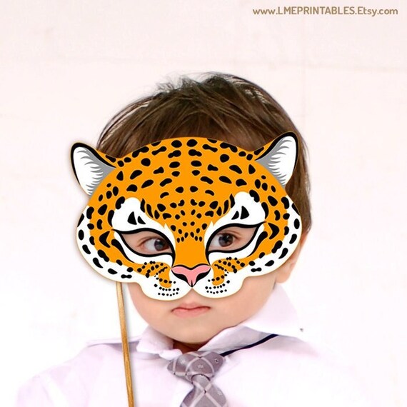 Jaguar Mask Printable Leopard Animal Halloween Costume - Etsy