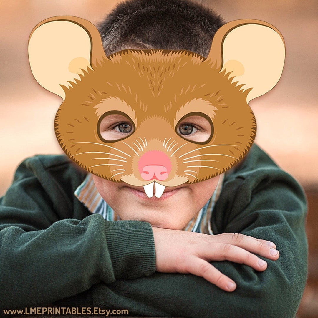 Mouse Mask Printable Halloween Costume Mice Rat Paper Animal - Etsy