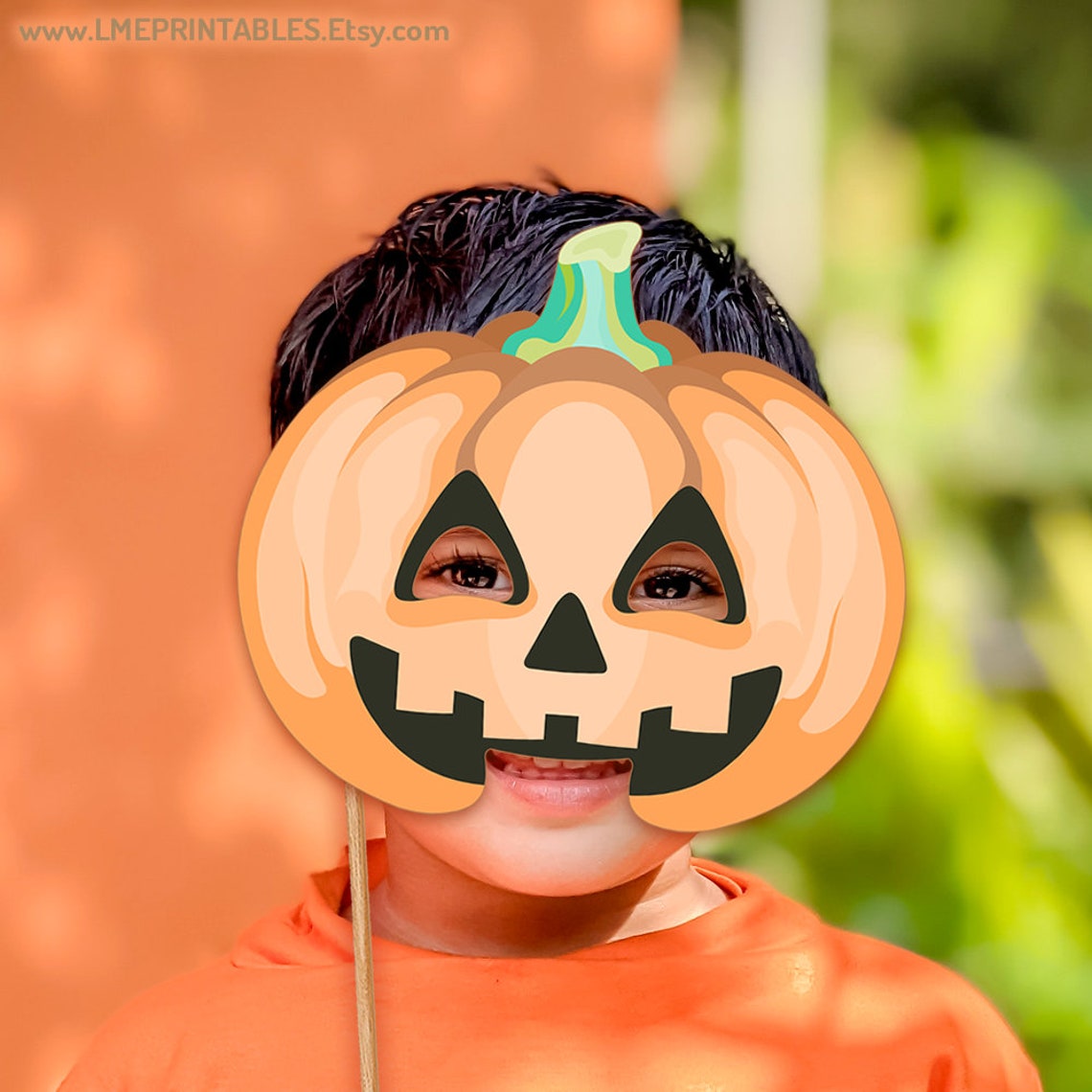 Pumpkin Mask Printable Halloween Costume Party PDF Skeleton - Etsy