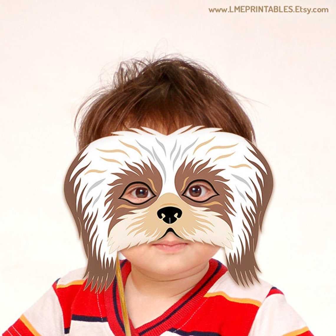 Shih Tzu Dog Mask Printable Halloween DIY Costume Masks Toy - Etsy