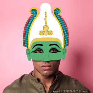 Osiris Mask Printable God Egyptian Costume Atef Crown Ancient Egypt ...