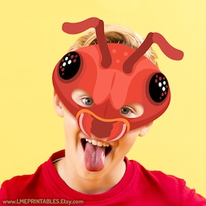 Ant Mask Printable Costume Red Insect Bug Craft Halloween Activity ...