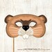 Beaver Printable Mask Castor Rodent Halloween Costume Woodland - Etsy