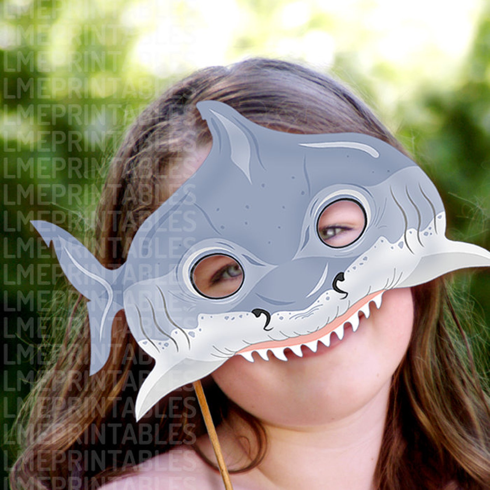 Shark Printable Mask Fish Pool Party Beach Sea Animals Acuatic | Etsy