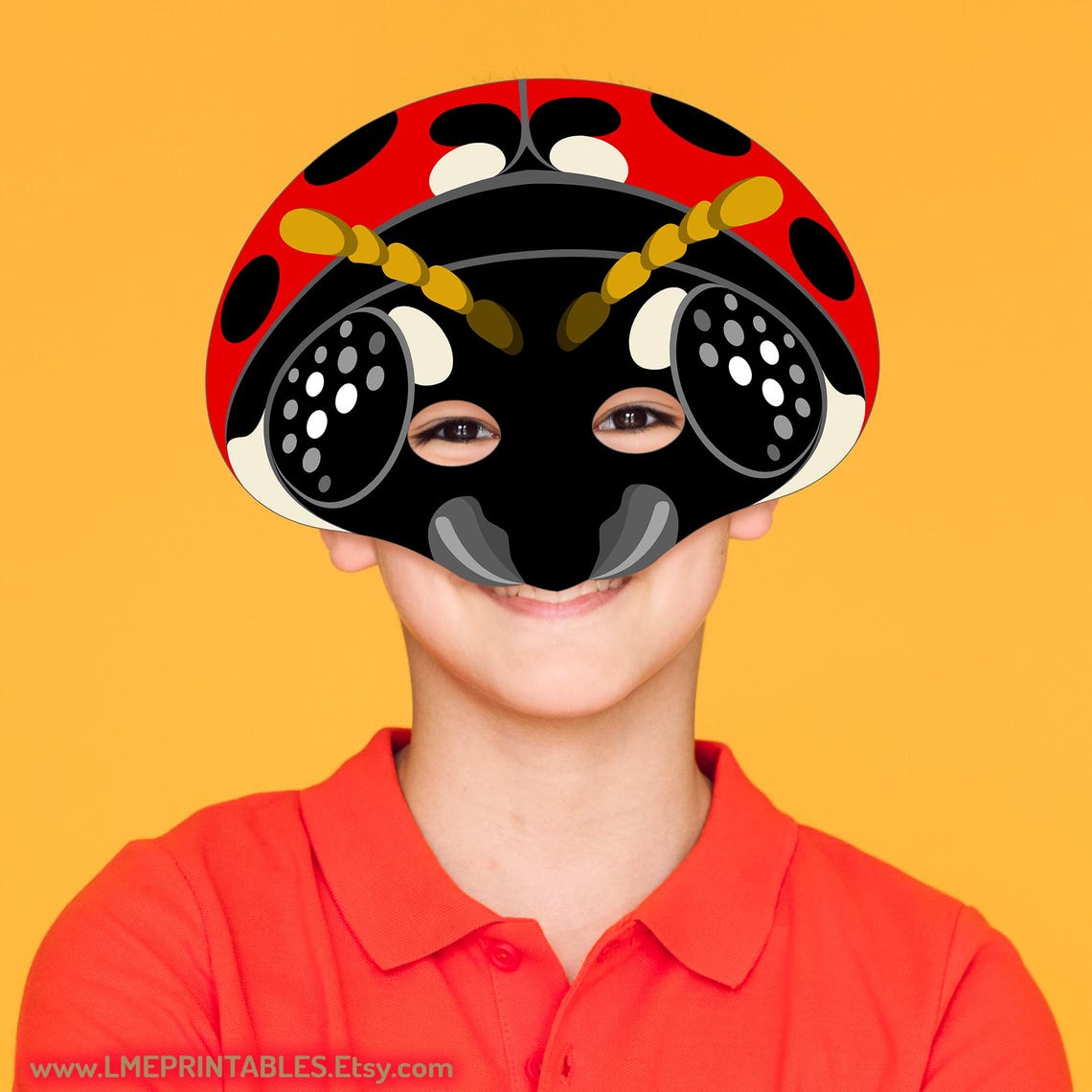 Ladybug Insect Mask Printable Costume Bug Animal School Activity Beetle ...
