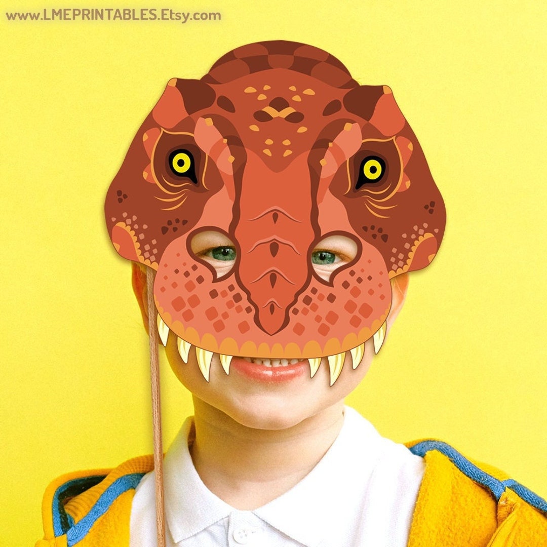 T-rex Mask Printable Dinosaur Halloween Costume Animal - Etsy