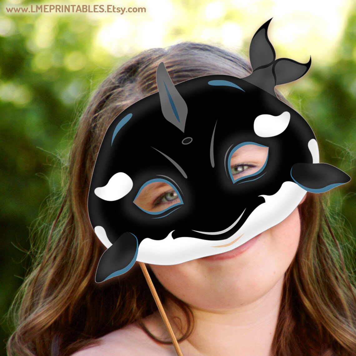 Orca Printable Mask Halloween Costume Cetacean Pool Party - Etsy