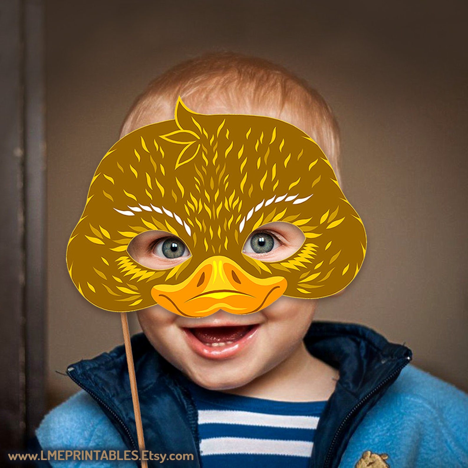 Duck Mask Printable Halloween Costume Bird Party Easter Duckling Animal ...