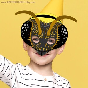Bee Mask Printable Bumblebee Costume Insect Animal Bug Activity School ...