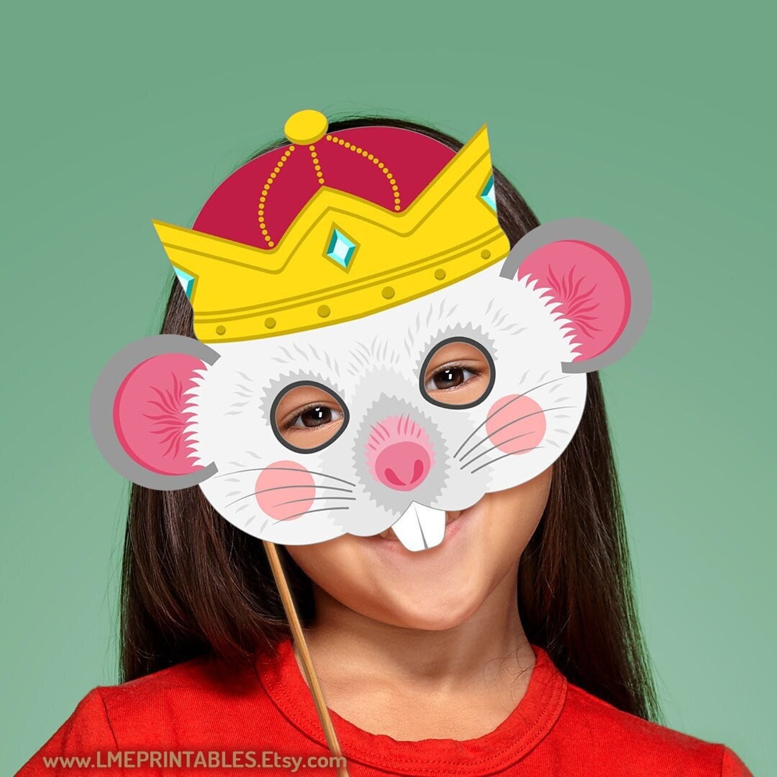 Mouse King Mask Printable Nutcracker Christmas Ballet Costume Animal ...