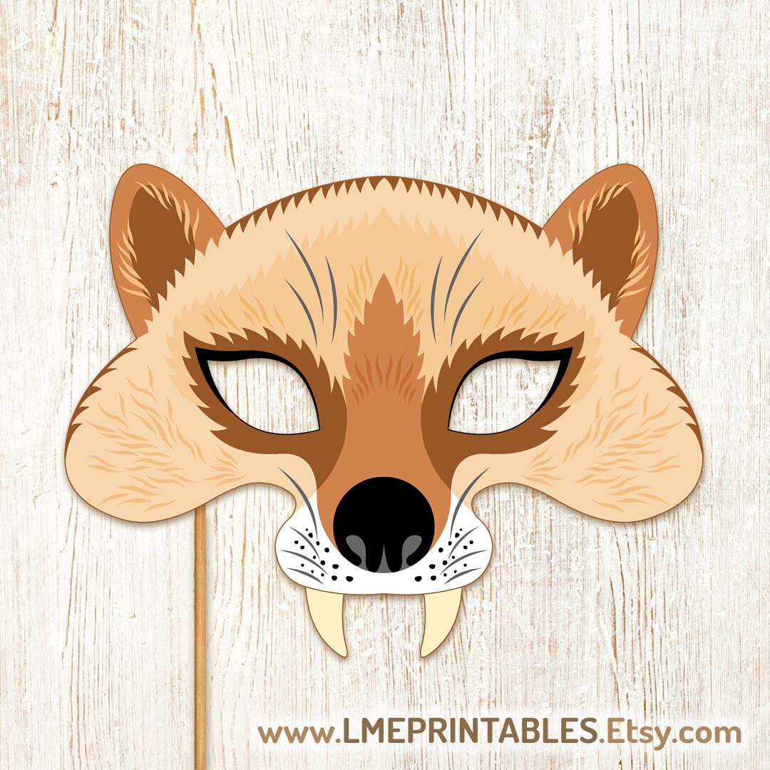 Sabertooth Squirrel Mask Printable Halloween Costume Saber Tooth ...
