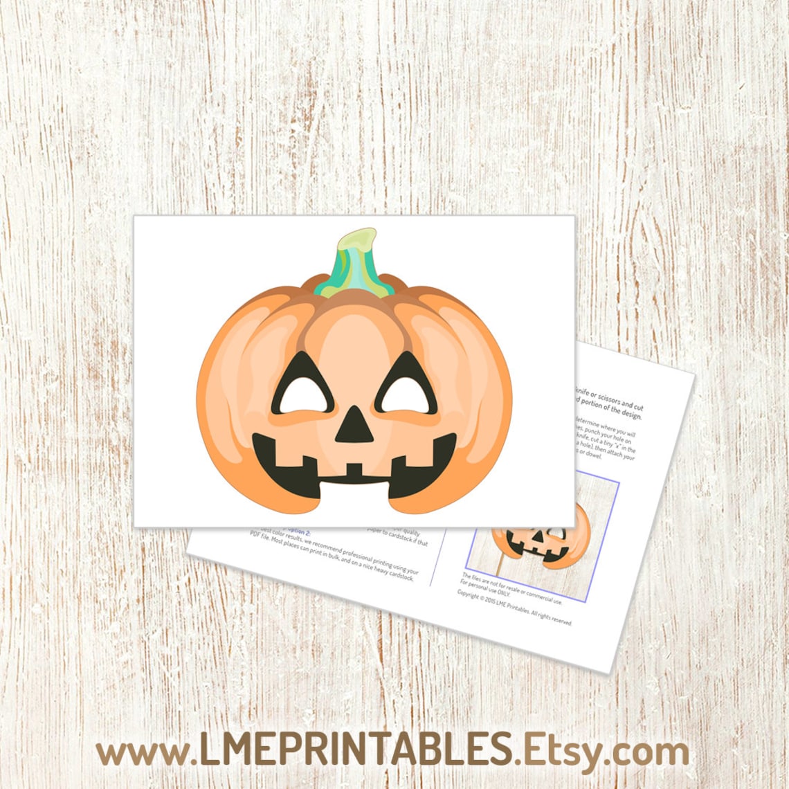 Pumpkin Mask Printable Halloween Costume Party PDF Skeleton - Etsy
