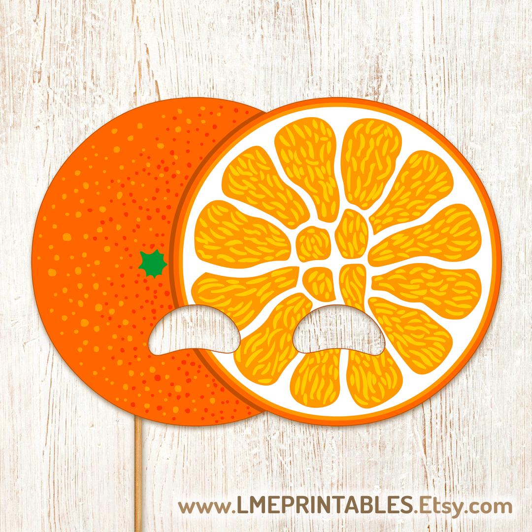 Orange Fruit Mask Printable Citrus Costume Food Activity School ...