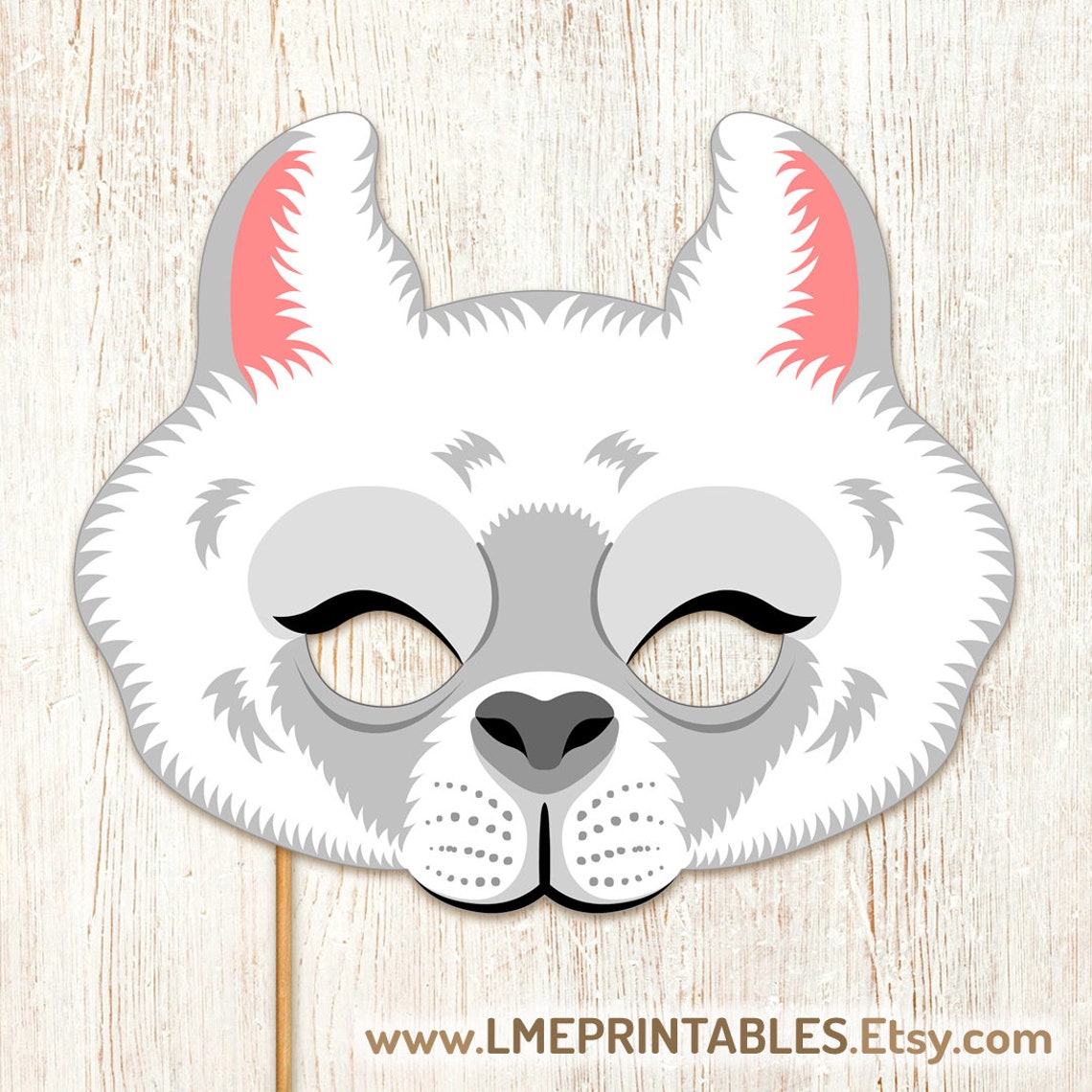 Llama Printable Mask Costume Alpaca Camel Peru Dromedary Animal ...