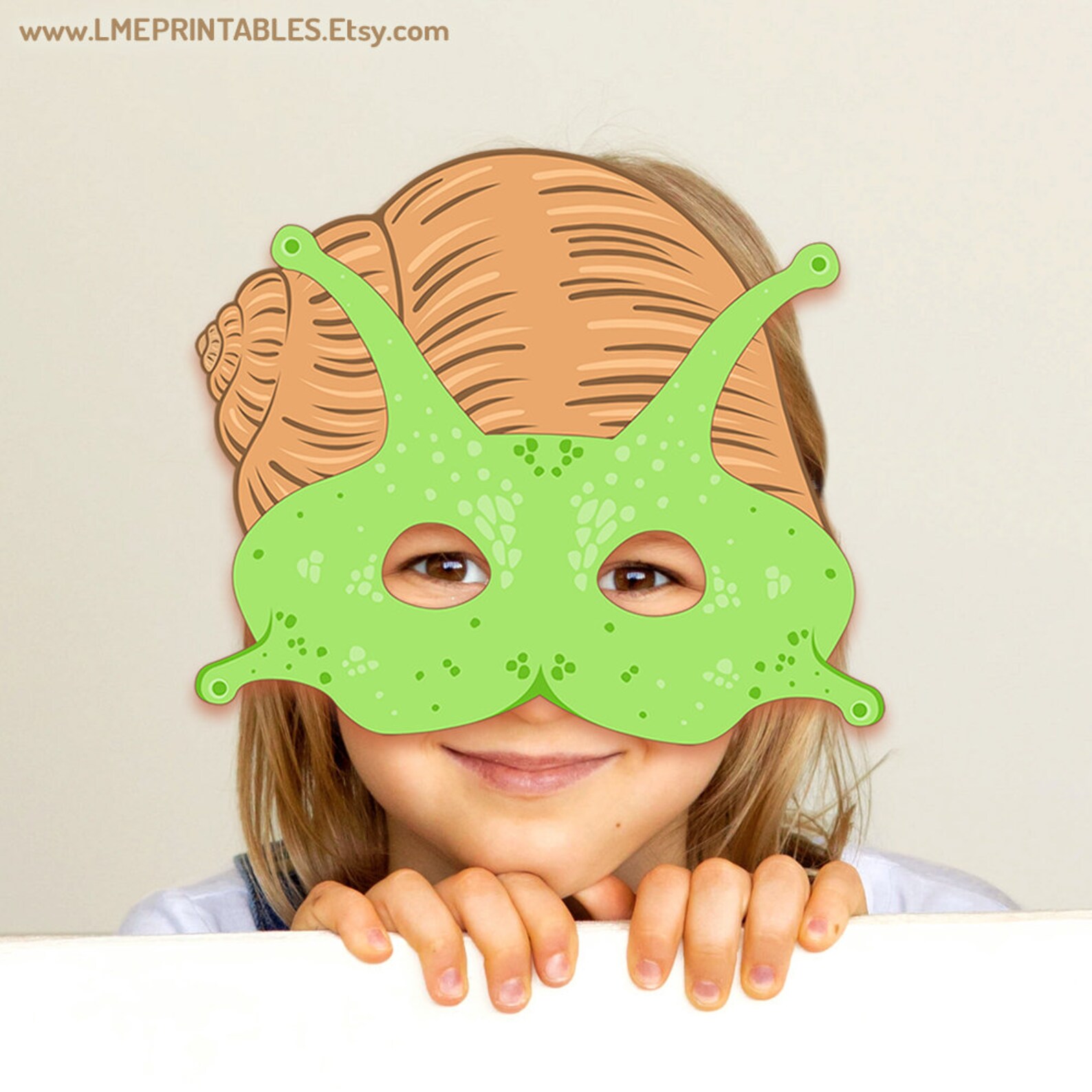 Snail Printable Mask Halloween Costume Animals Shell Masks - Etsy
