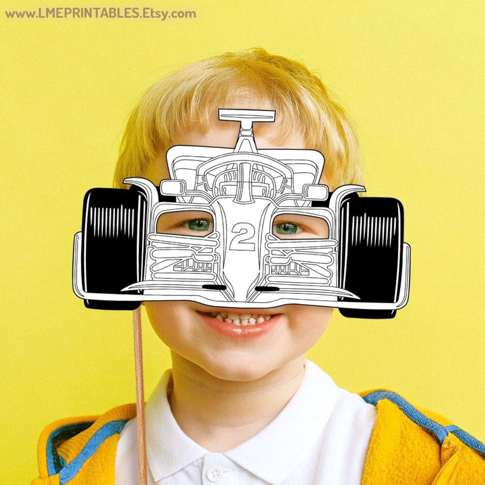 Race Car Mask Coloring Printable Formula 1 Halloween Costume F1 ...