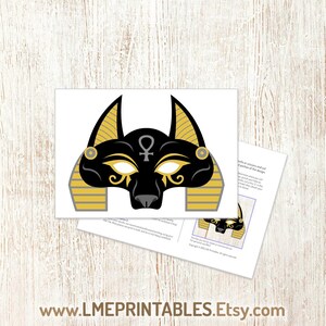 Anubis Mask Printable Egyptian God Jackal Costume Ancient Egypt School ...