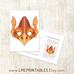 Pterodactyl Printable Mask Costume Ice Age Party Halloween Pteranodon ...
