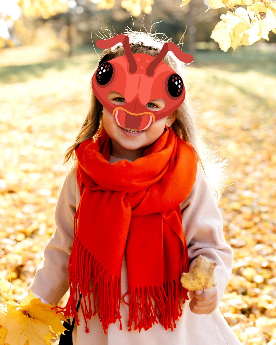 Red Ant Mask Printable Costume Insect Bug Craft Halloween Activity ...