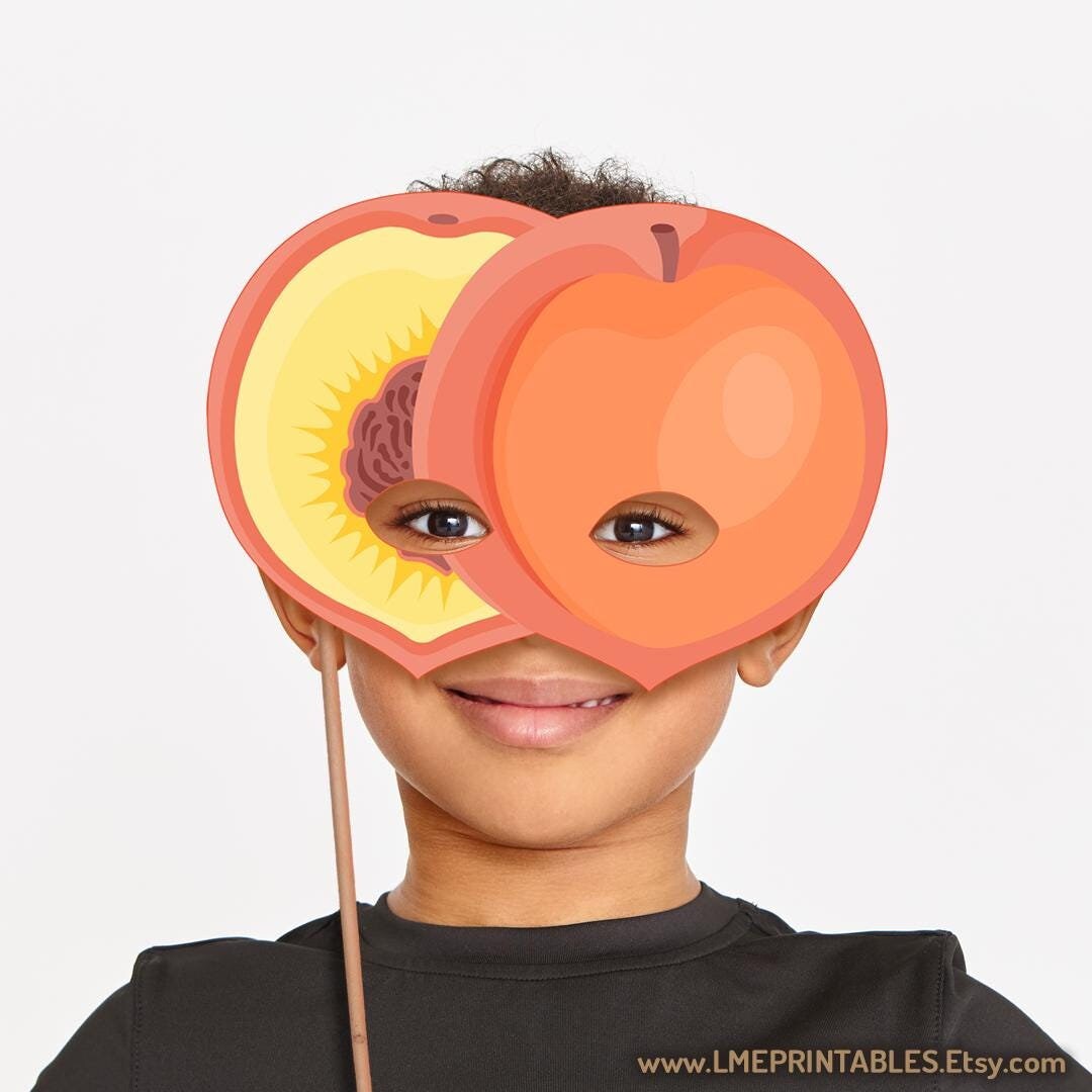 Peach Mask Printable Fruit Apricot Activity School Halloween Costume ...