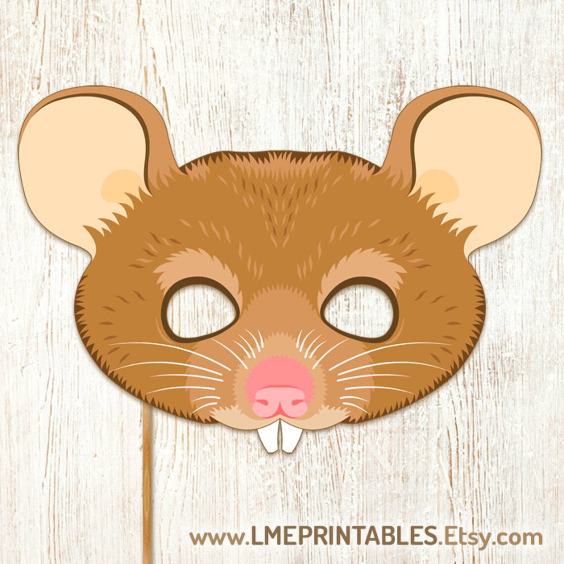 Mouse Mask Printable Halloween Costume Mice Rat Paper Animal Sewer Rat ...