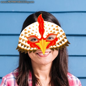 Chicken Mask Printable Bird Costume Animal Farm Kid Adult Party Favor ...
