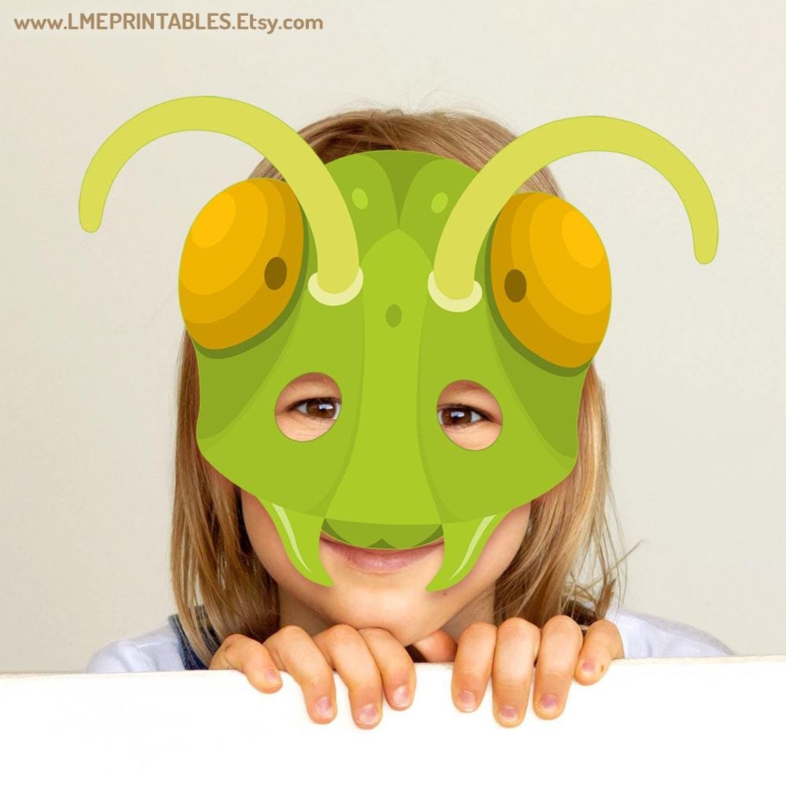 Grasshopper Mask Printable Insect Costume Bug Halloween Paper Craft ...