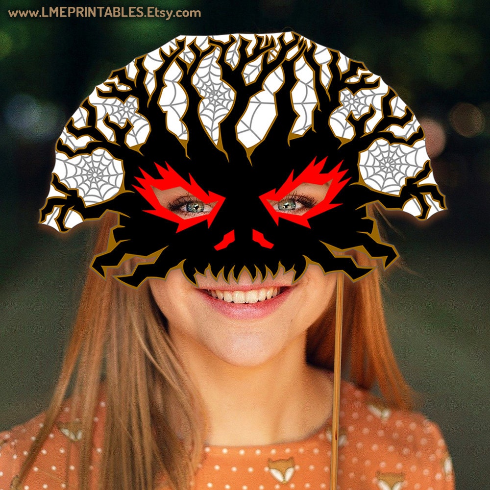 Spooky Tree Mask Printable Halloween Terror Costume Party - Etsy