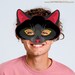 Black Cat Mask Printable Halloween Party Costume Pet Animal Pattern ...
