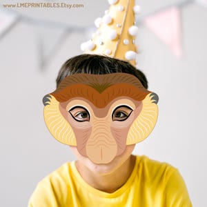 Proboscis Monkey Mask Printable Halloween Animal Costume Long-nosed ...