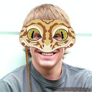 Gecko Printable Mask DIY Halloween Costume Reptile Lizard - Etsy