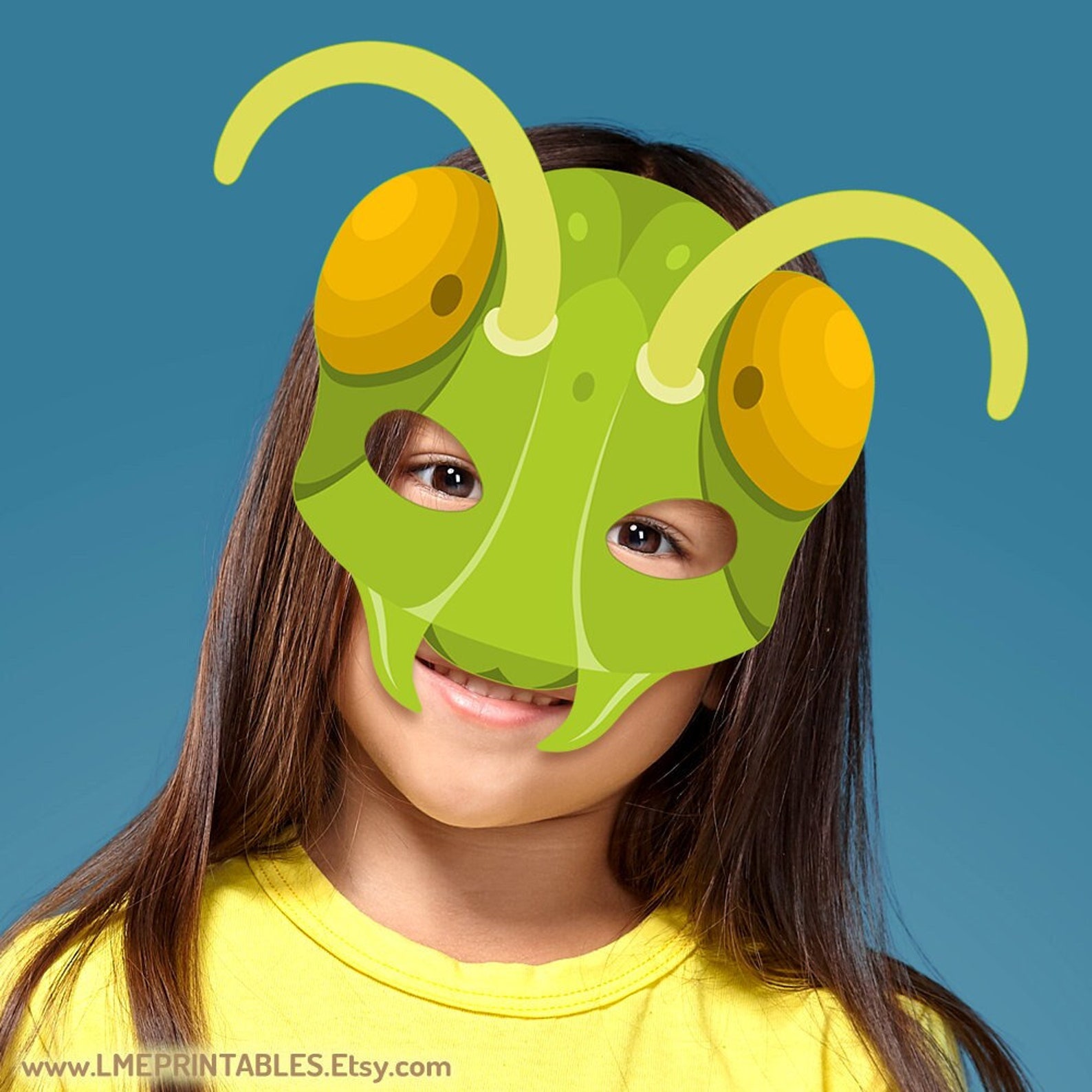 Grasshopper Mask Printable Costume Insect Bug Craft Halloween Activity ...