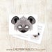 Grey Hyena Mask Printable Animal Carnival Halloween Costume Safari ...