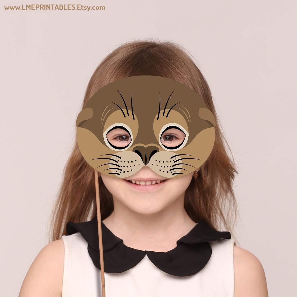 Sea Lion Mask Printable Halloween Costume Animal Carnival Seal Mask ...