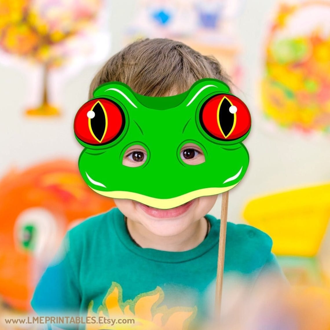 Frog Printable Mask Toad Halloween Template Animal Costume Birthday ...