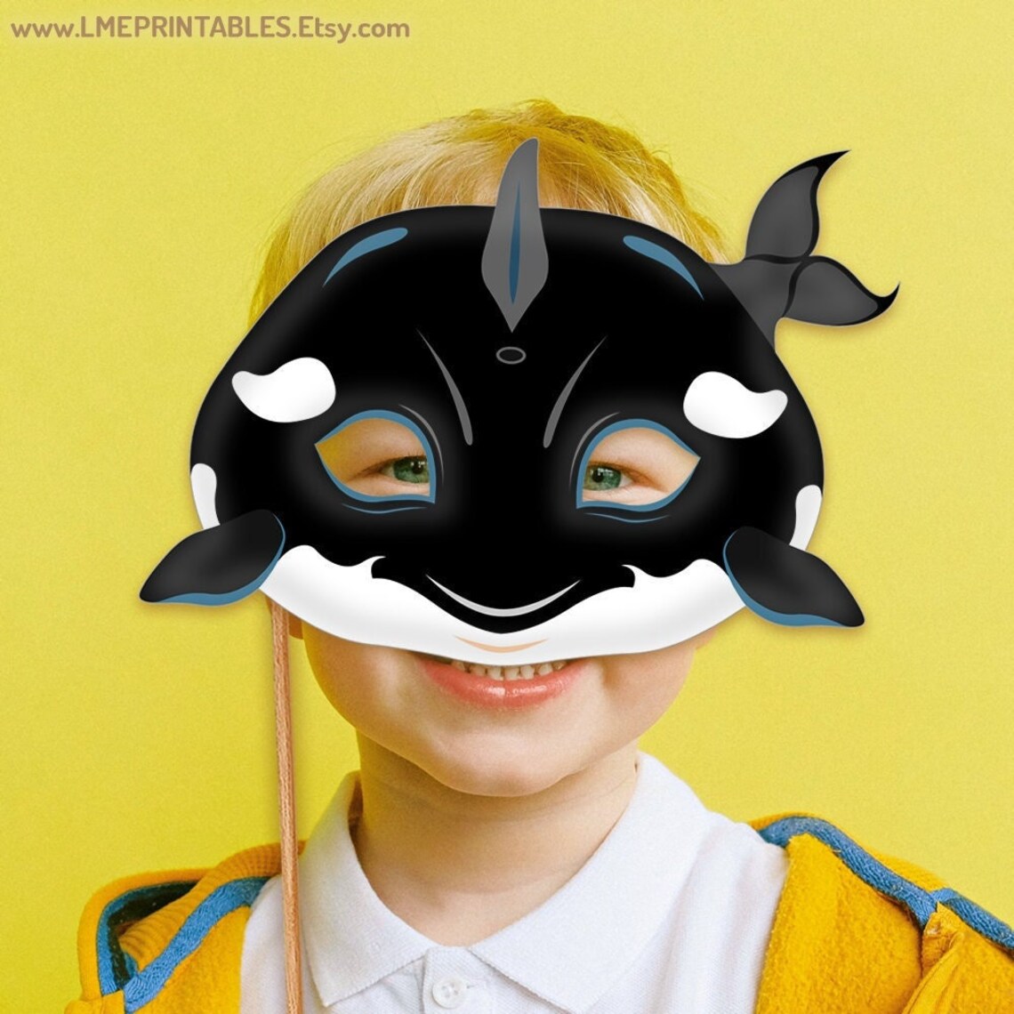 Orca Printable Mask Halloween Costume Cetacean Pool Party - Etsy