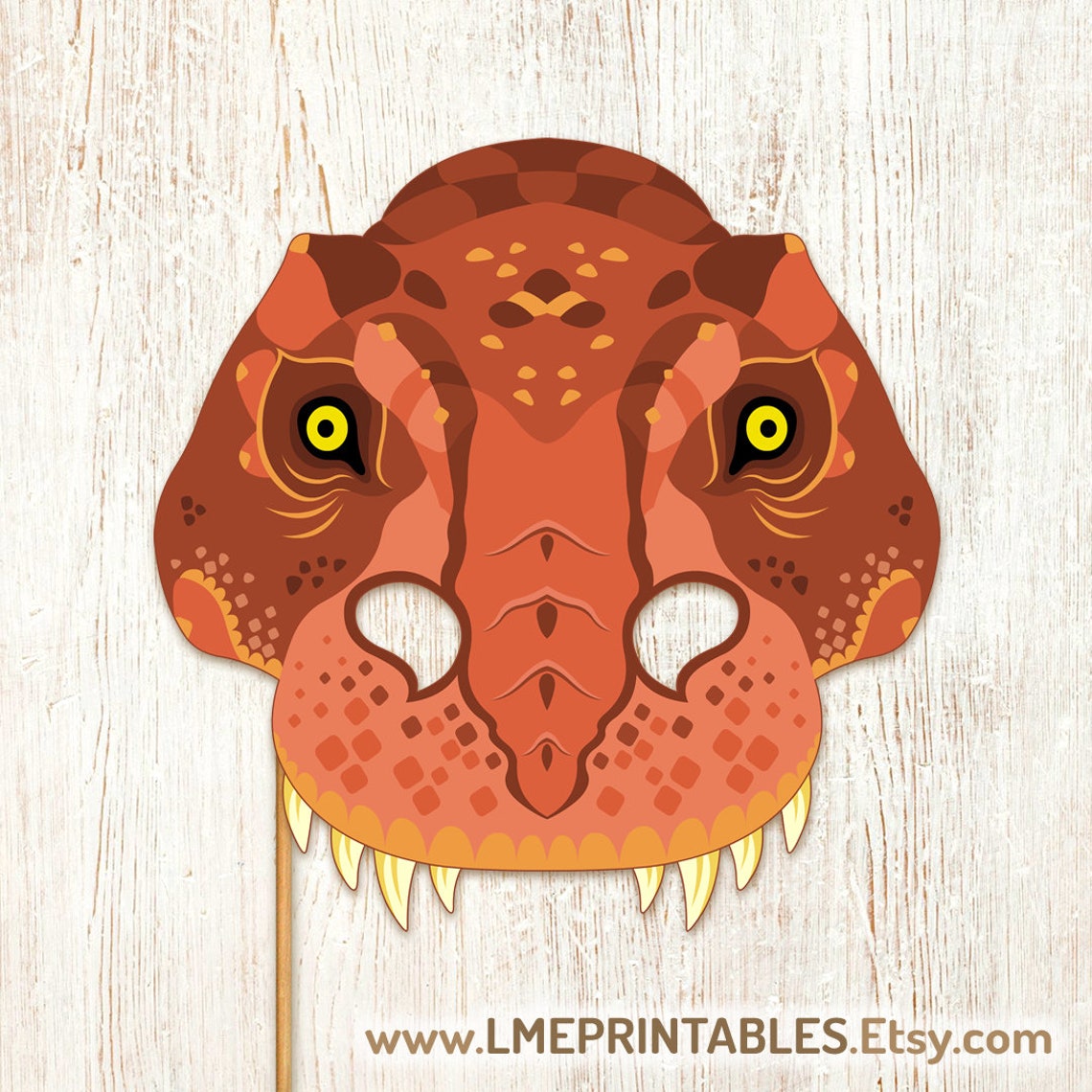 T-rex Mask Printable Dinosaur Halloween Dragon Year Costume Animal ...