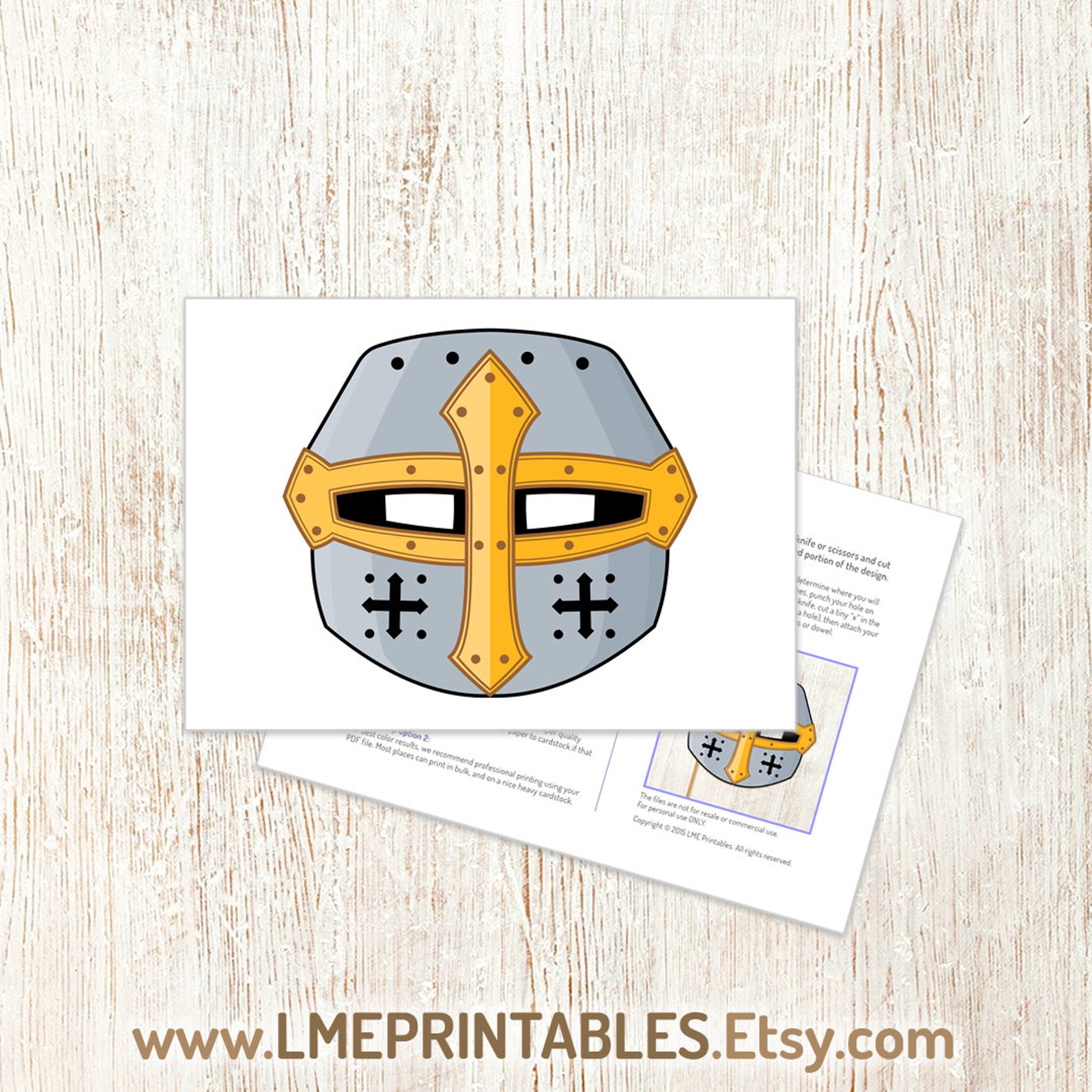 Medieval Helmet Mask Printable Halloween Knight Templar Crusader ...