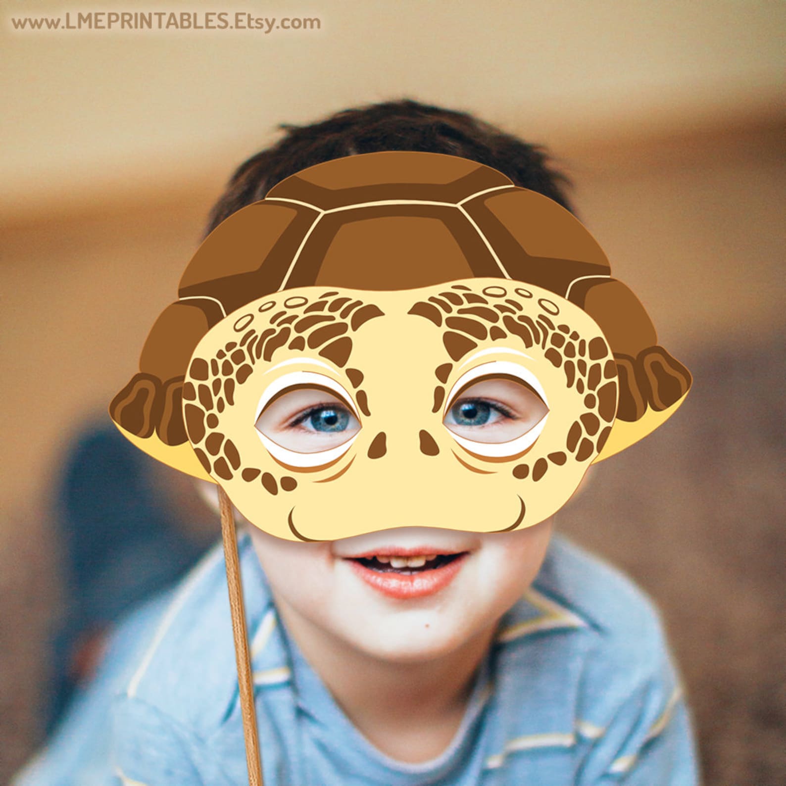 Turtle Printable Mask Sea Tortoise Costume Aquatic Animal Halloween ...