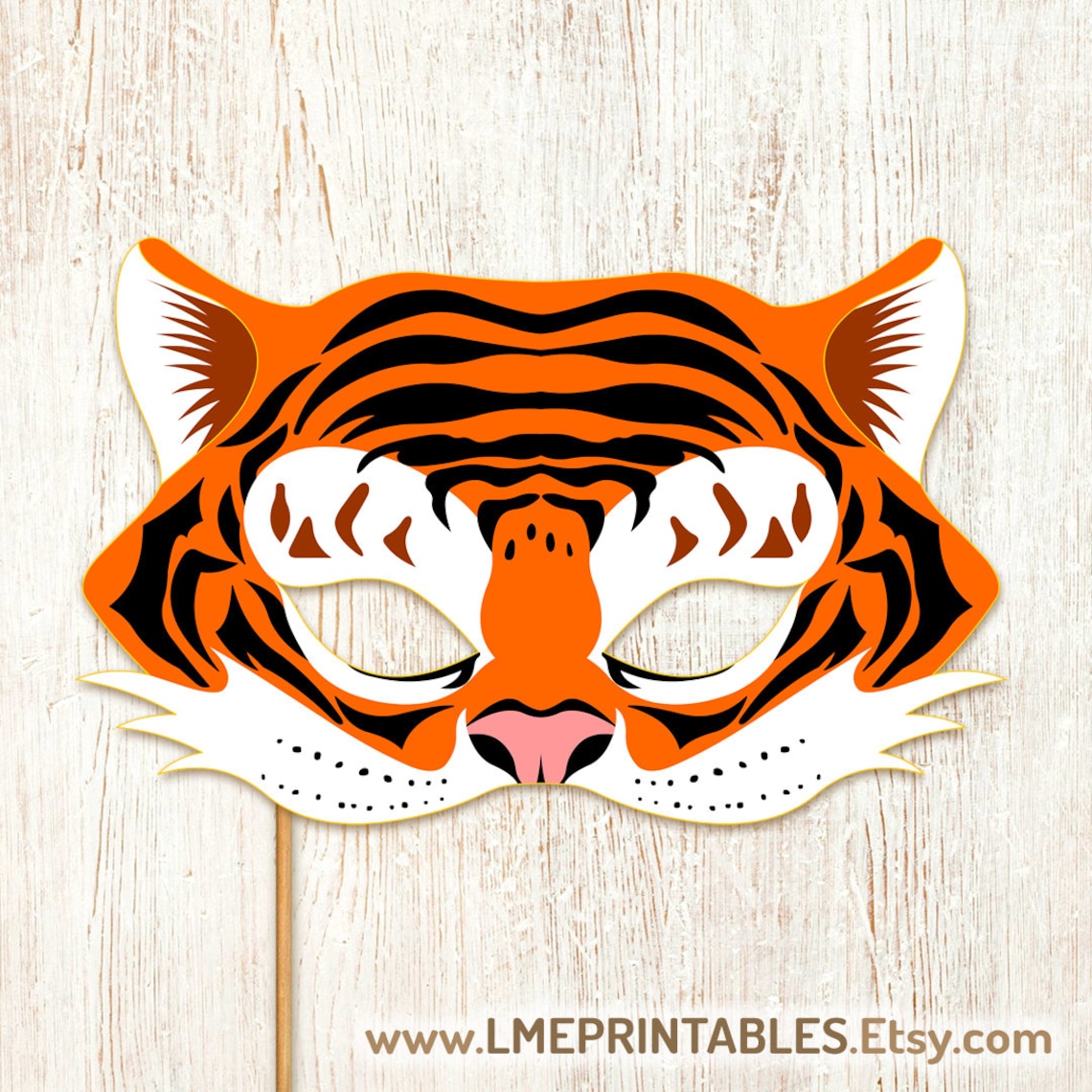 Tiger Mask Printable Halloween Costume Animal Masks Jungle Safari Party ...