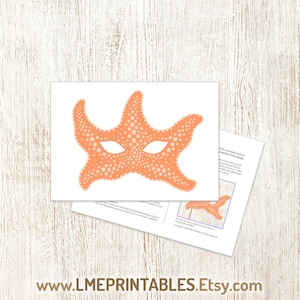 Starfish Printable Mask Halloween Costume Sea Animal Life Monster Kid ...