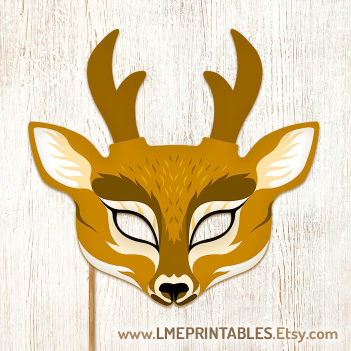 Deer Mask Party Printable Halloween Reindeer New Year Eve Party ...