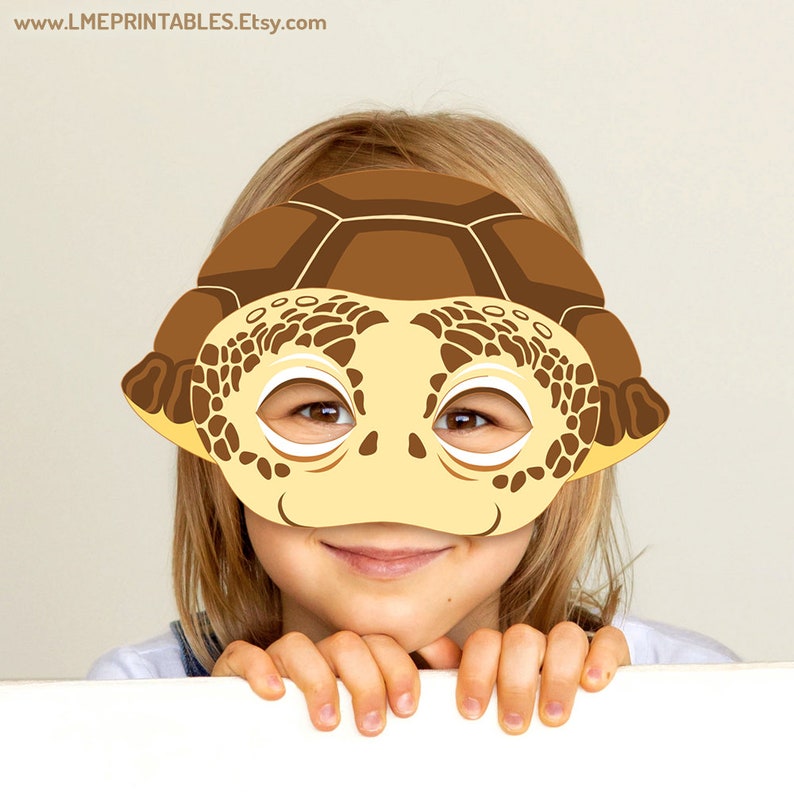 Turtle Printable Mask Sea Tortoise Costume Aquatic Animal Halloween ...