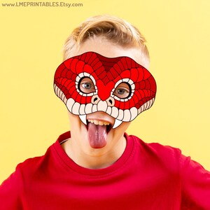 Snake Printable Mask Costume Reptile Lizard Animal Mask Chinese Zodiac ...