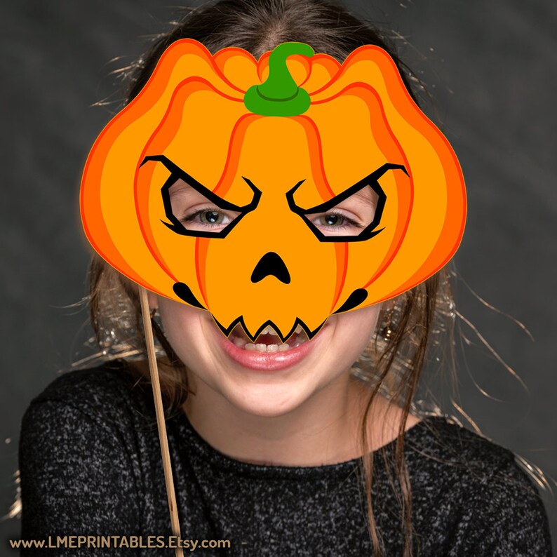Pumpkin Mask Printable Halloween Costume Party PDF Skeleton - Etsy