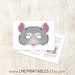 Rat Mask Printable Halloween Costume Animal Mouse Mask Sewer Rat ...