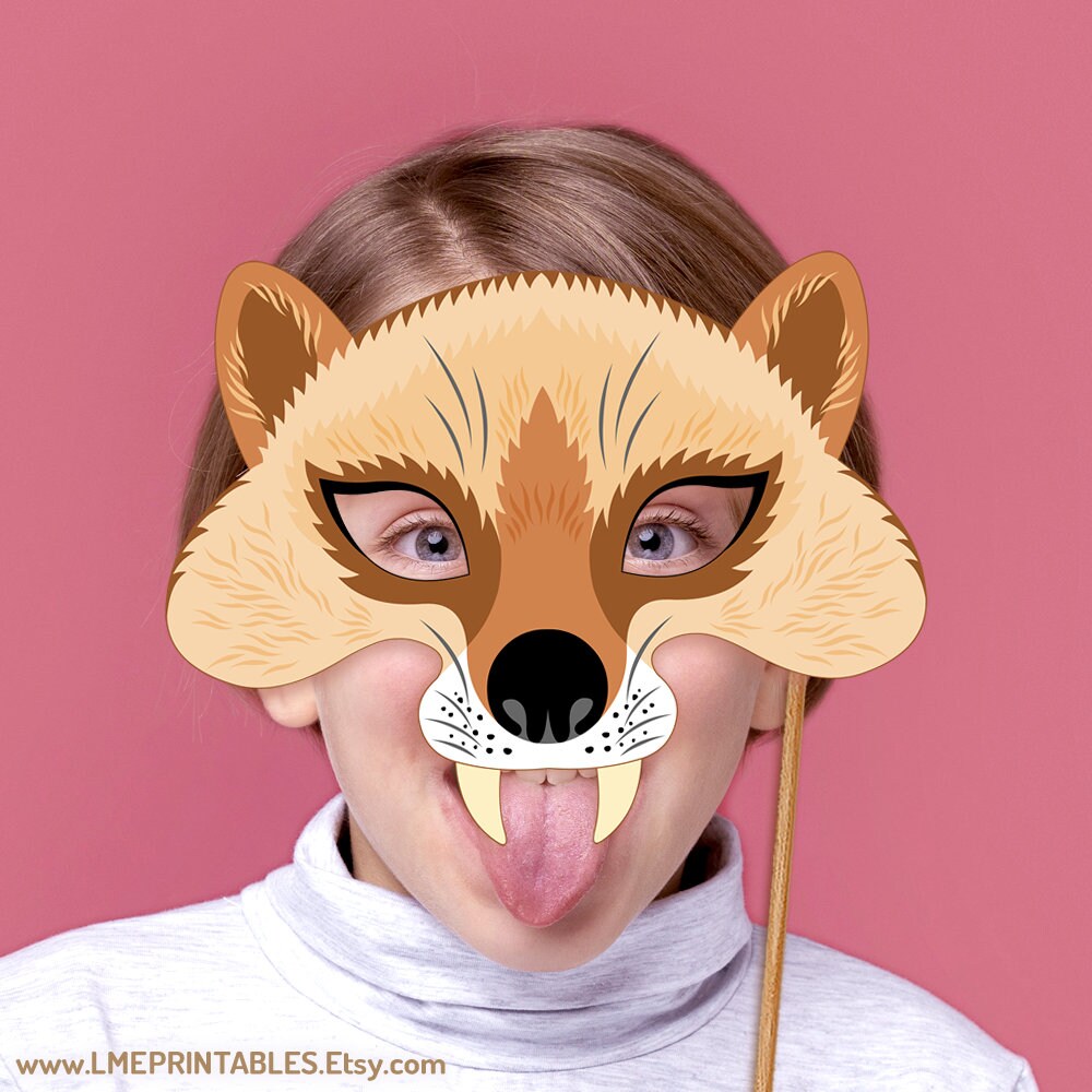 Sabertooth Squirrel Mask Printable Halloween Costume Saber Tooth ...