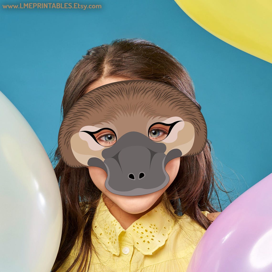 Platypus Mask Printable DIY Halloween Costume Duck Bird Party Favor ...