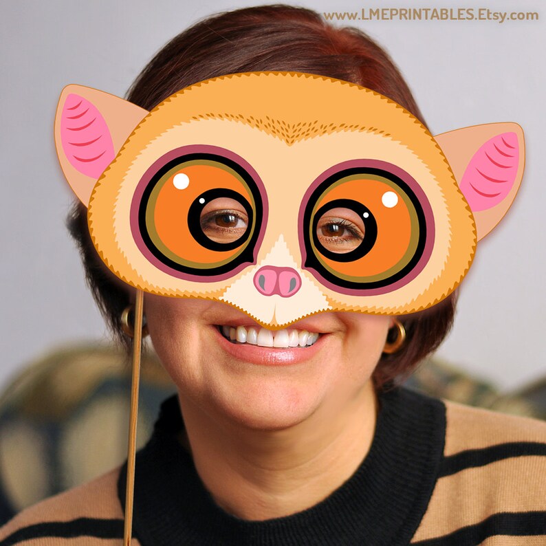 Tarsier Mask Printable Animal Halloween Safari Costume Kid Party ...