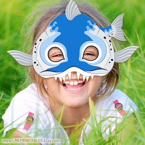 Barracuda Fish Mask Printable Carnival Halloween Costume Pool Party ...
